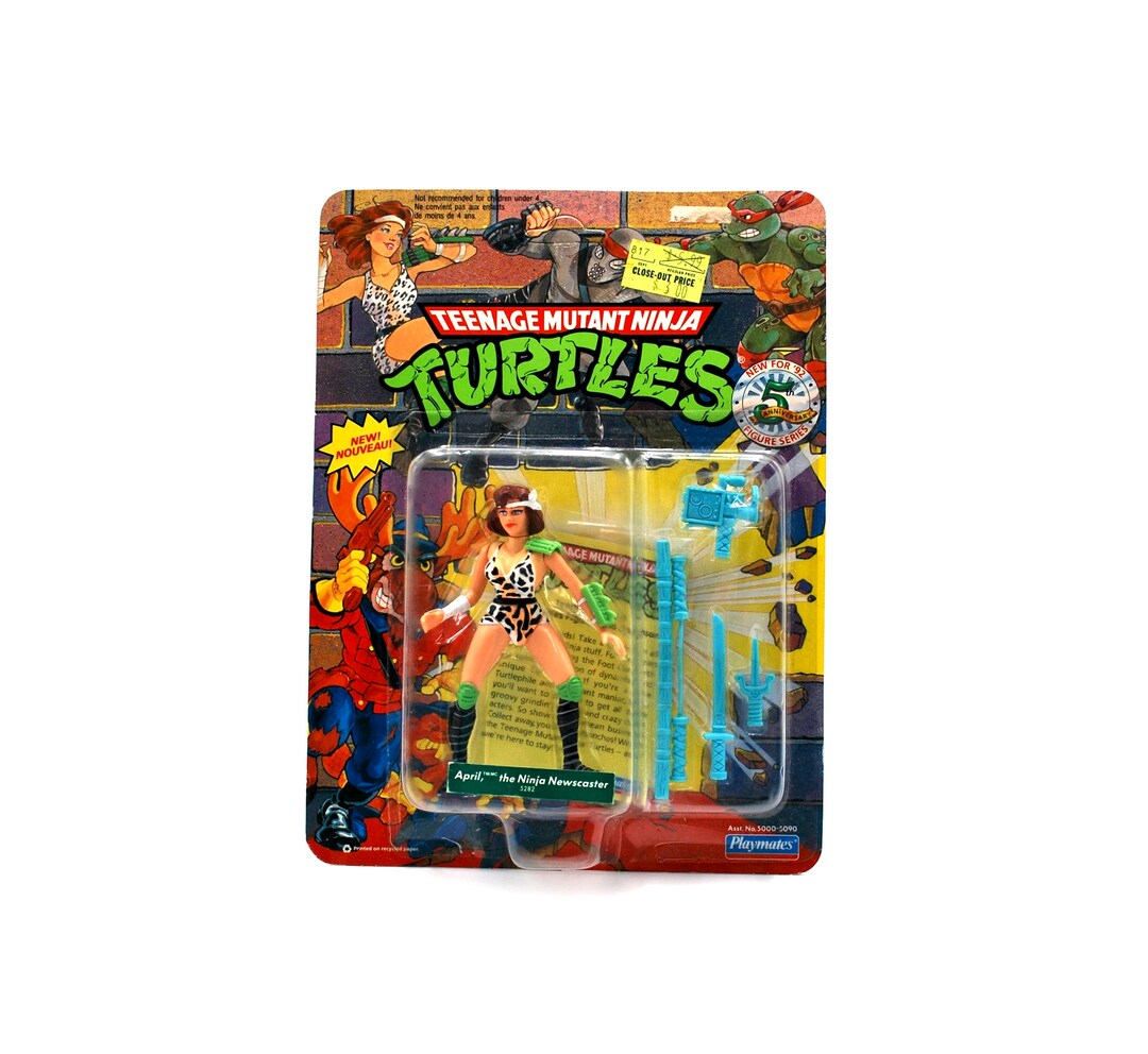 TMNT April the Ninja Newscaster Playmates 1992 Teenage Mutant Ninja ...