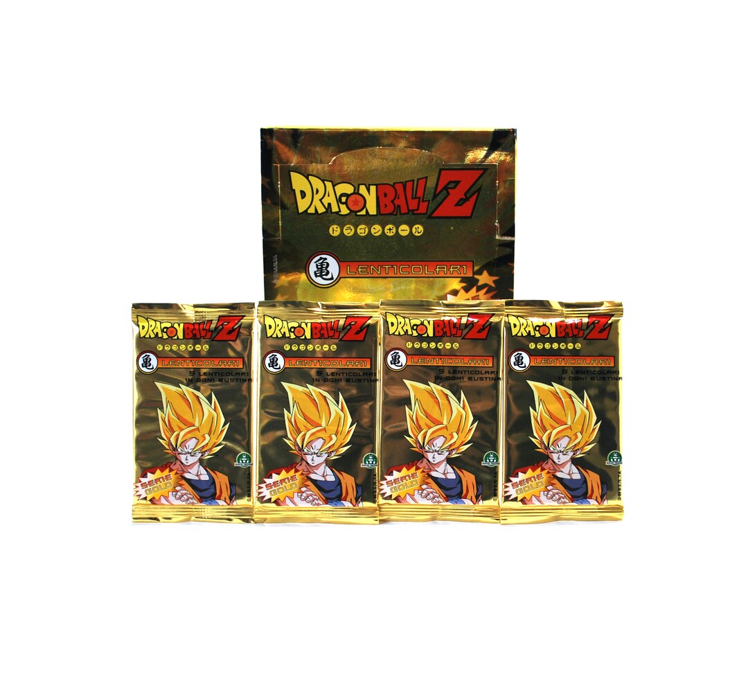 4 Packs Dragon Ball Z Lenticular Trading Cards Gold Series - Etsy