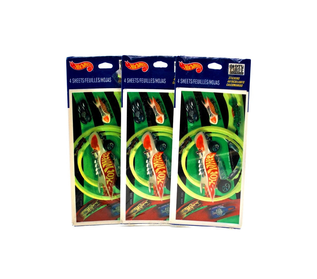 Hot Wheels Sticker Pack 4 Sheets 1997 Party Express Mattel - Etsy