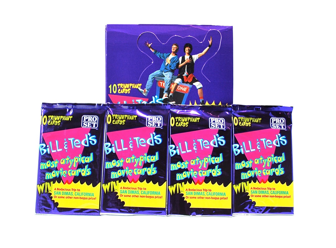 4 Packs Bill & Ted's Trading Cards 1991 Keanu Reeves George Carlin - Etsy