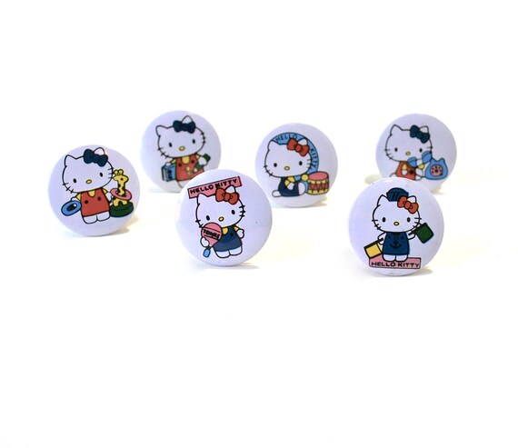Vintage Hello Kitty Button Collection Set of 6 Old St… - Gem