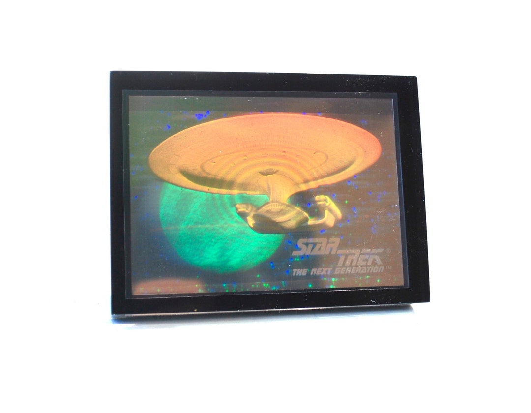 Star Trek Next Generation USS Enterprise Hologram Paperweight Enclosed ...