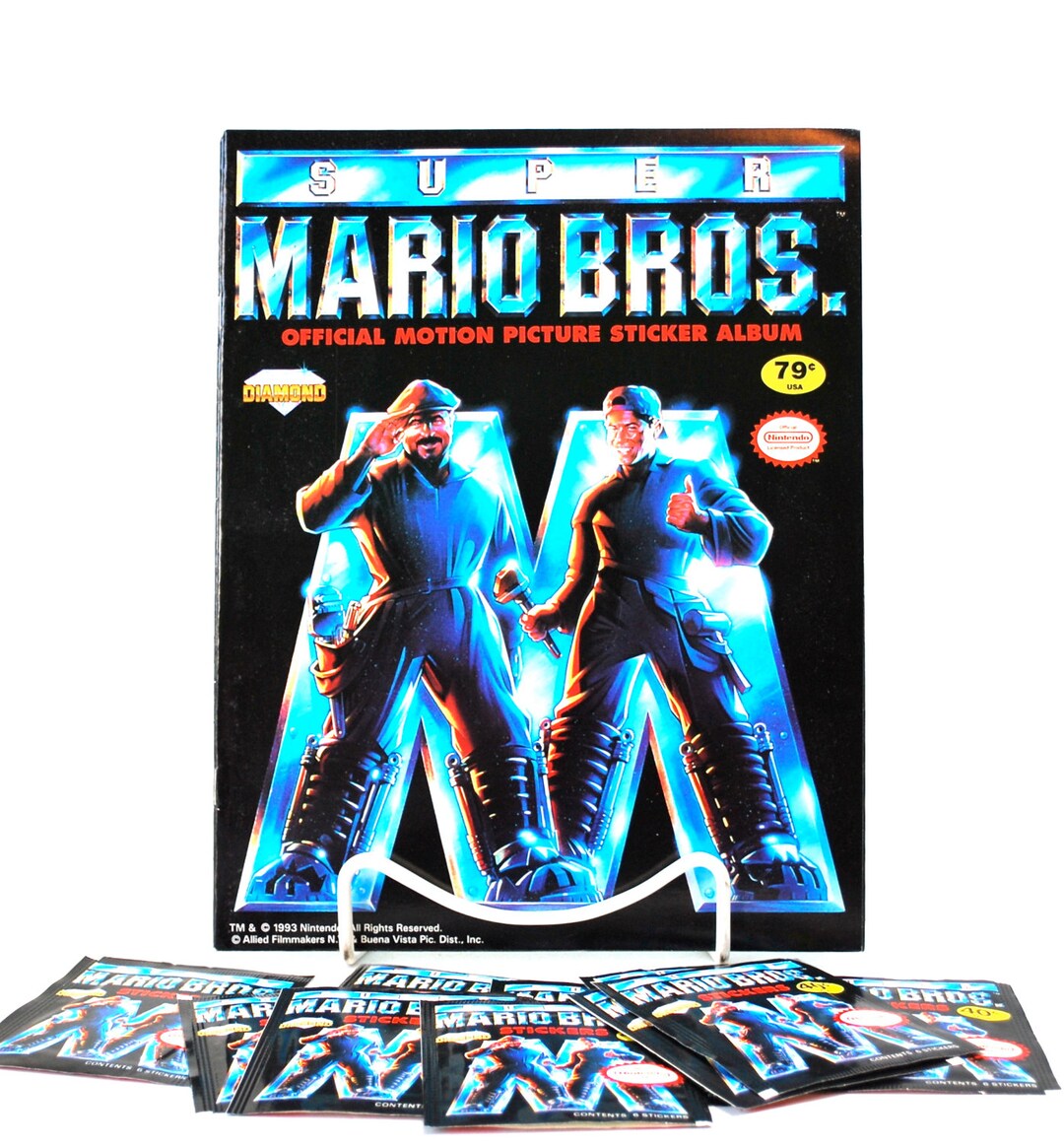 Super Mario Bros. Motion Picture Sticker Album & 10 Sticker Packs - Etsy