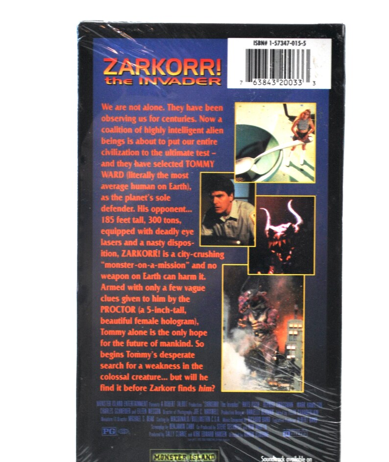 Factory Sealed Zarkorr! the Invader VHS Kaiju - Etsy