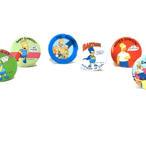 Simpsons Button Collection Set of 6 New Old Stock Bart, Homer, Marge ...