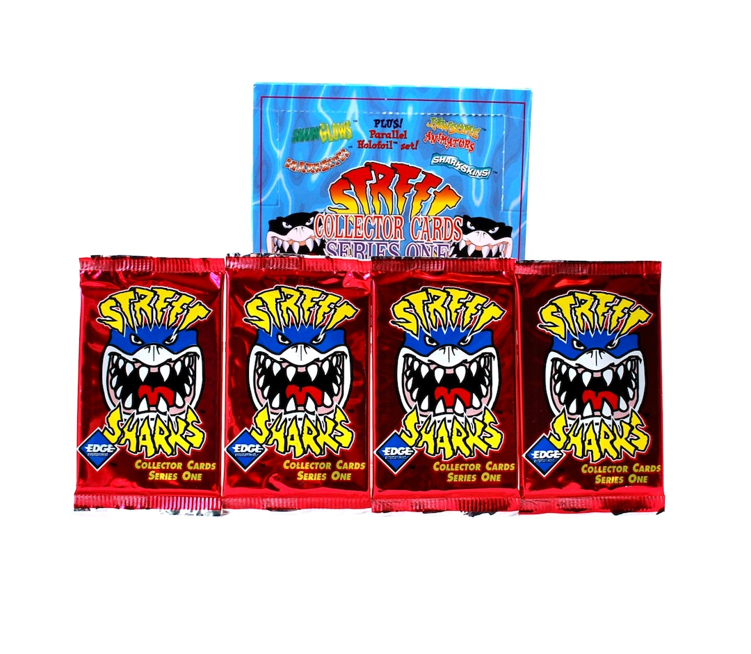 4 Packs of Street Shark Trading Cards by Collector's Edge 1995 - Etsy