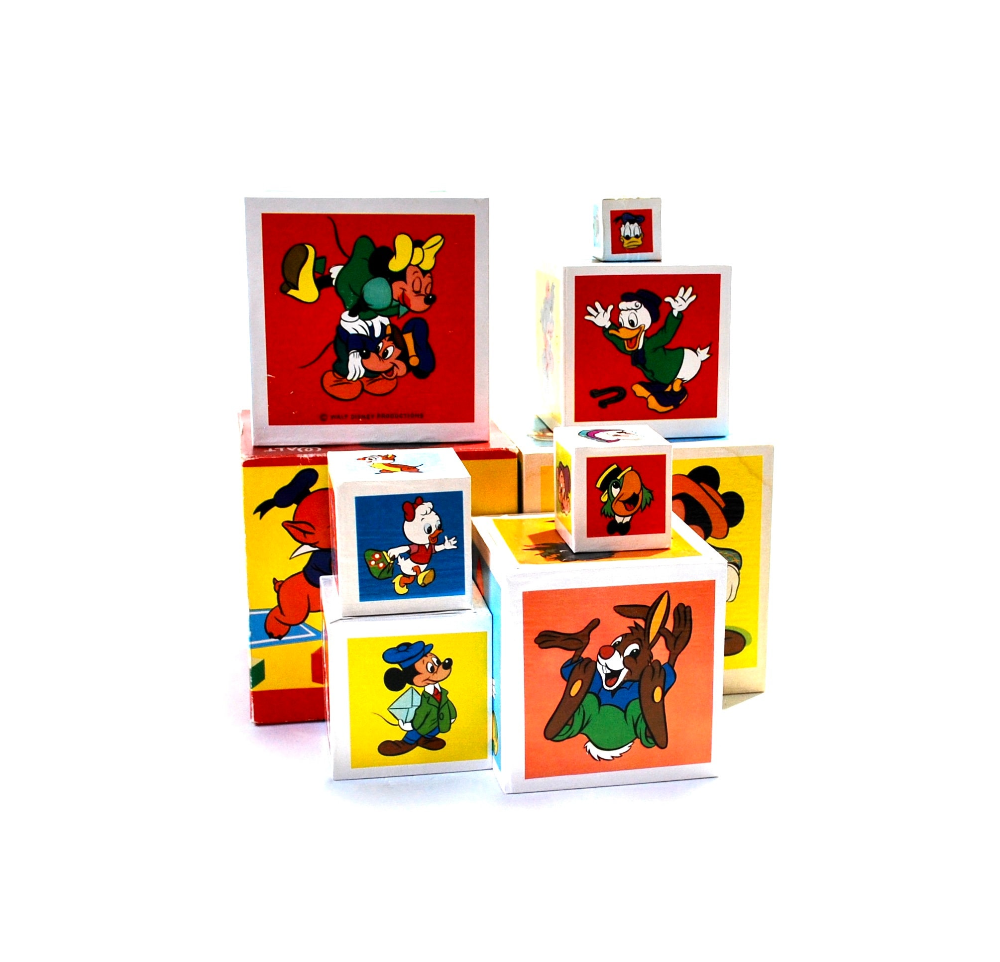 Disney Stackable Blocks Mickey Mouse Made in West Germany IOB | Etsy