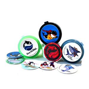2 Sea World Pog Containers With Pogs & Slammers Shamu - Etsy