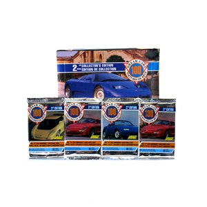 4 Packs of 100 Dream Cars Trading Cards Collector's Series 2 Vintage ...