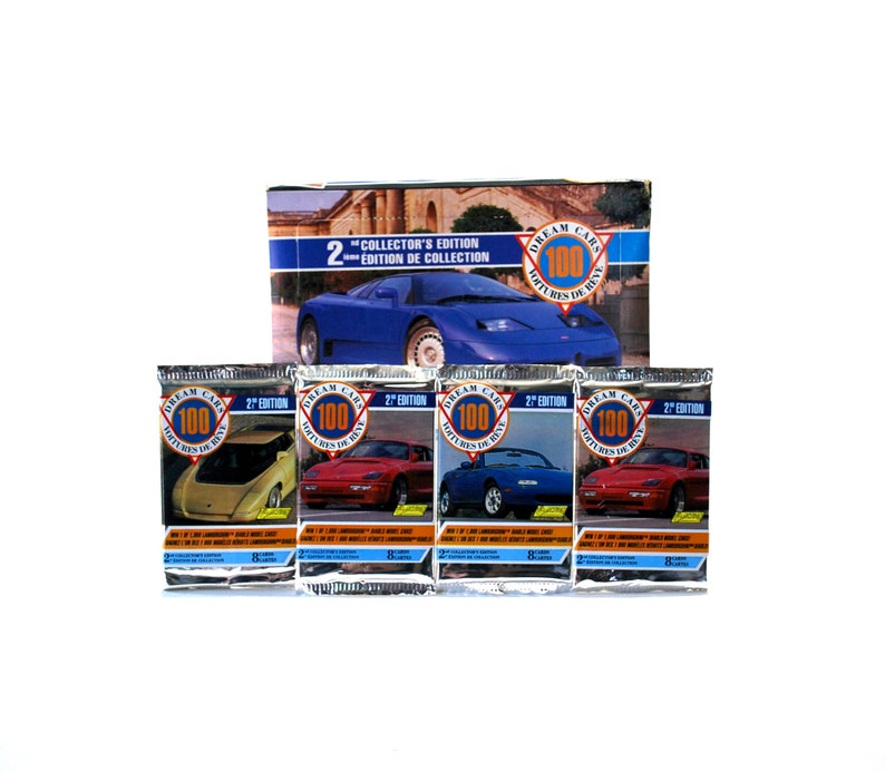 4 Packs of 100 Dream Cars Trading Cards Collector's Series - Etsy