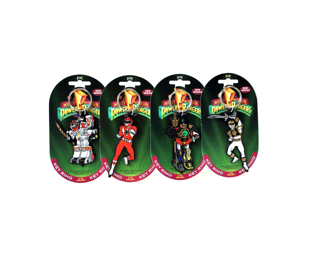 Power Rangers Key Ring Collection Old Stock 1994 Thunder Megazord ...