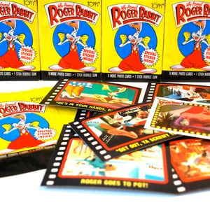 4 Packs Who Framed Roger Rabbit Cards & Stickers Topps 1987 - Etsy