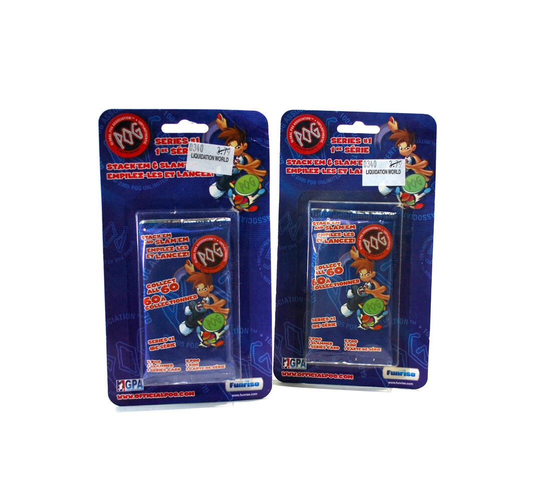 2 Packs of GPA Pog Association Pog & Slammer Packs by Funrise - Etsy
