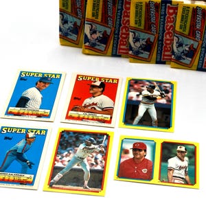 4 Packs 1988 Topps Baseball Yearbook Stickers Time to Finish up Your ...