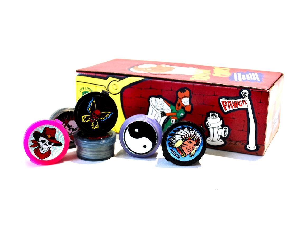 2 Trash Can Pog Containers Includes Krome Kaps Pawgs & | Etsy