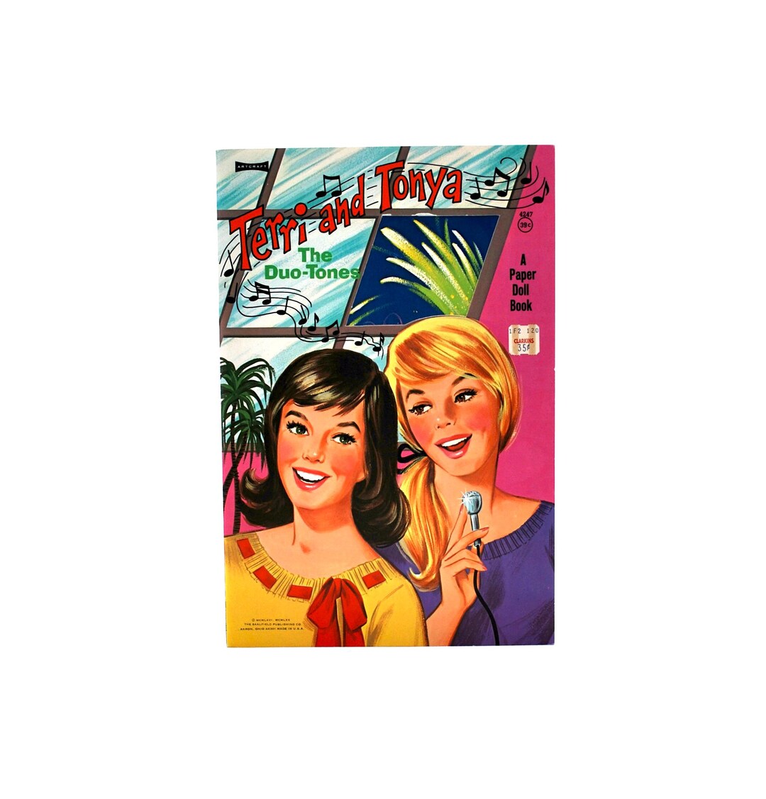 Terri and Tonya the Duo Tones Paper Doll Book by Artcraft UNCUT - Etsy