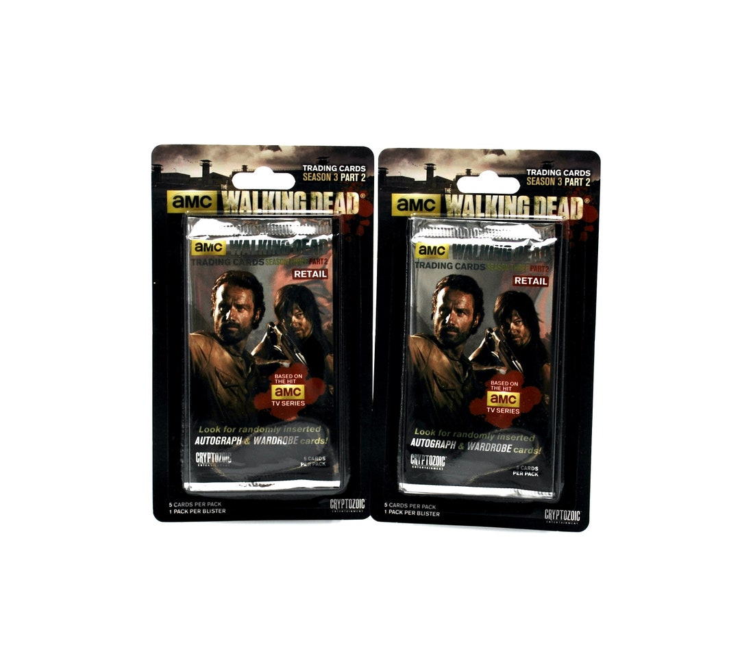 2 Packs the Walking Dead Trading Cards Season 3 Part 2 AMC Zombies - Etsy