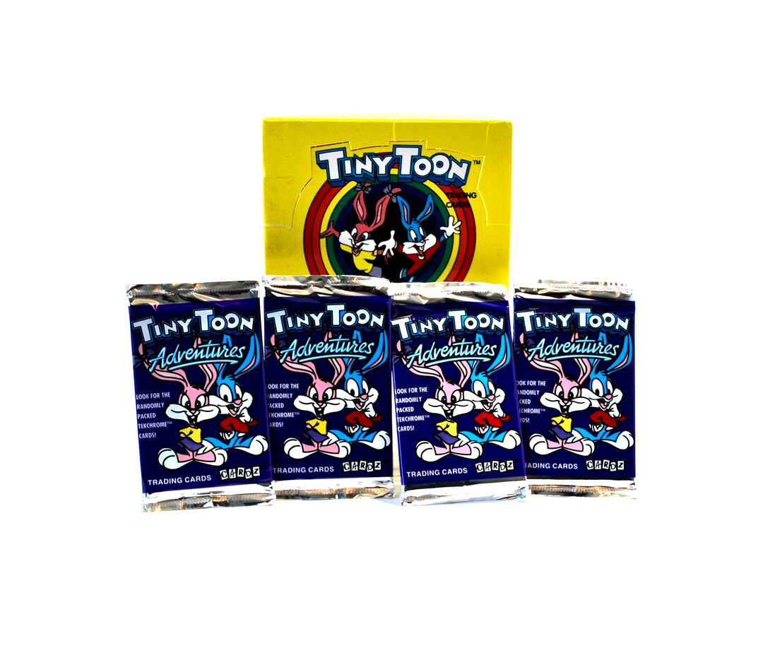 4 Packs Tiny Toon Adventures Trading Cards by Cardz 1994 Buster Bunny, Babs Bunny, Plucky Duck ...