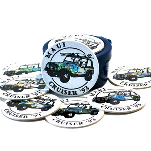 8 Maui Cruiser Jeep Pogs & Pog Container 1993 Milk Caps Hawaii - Etsy
