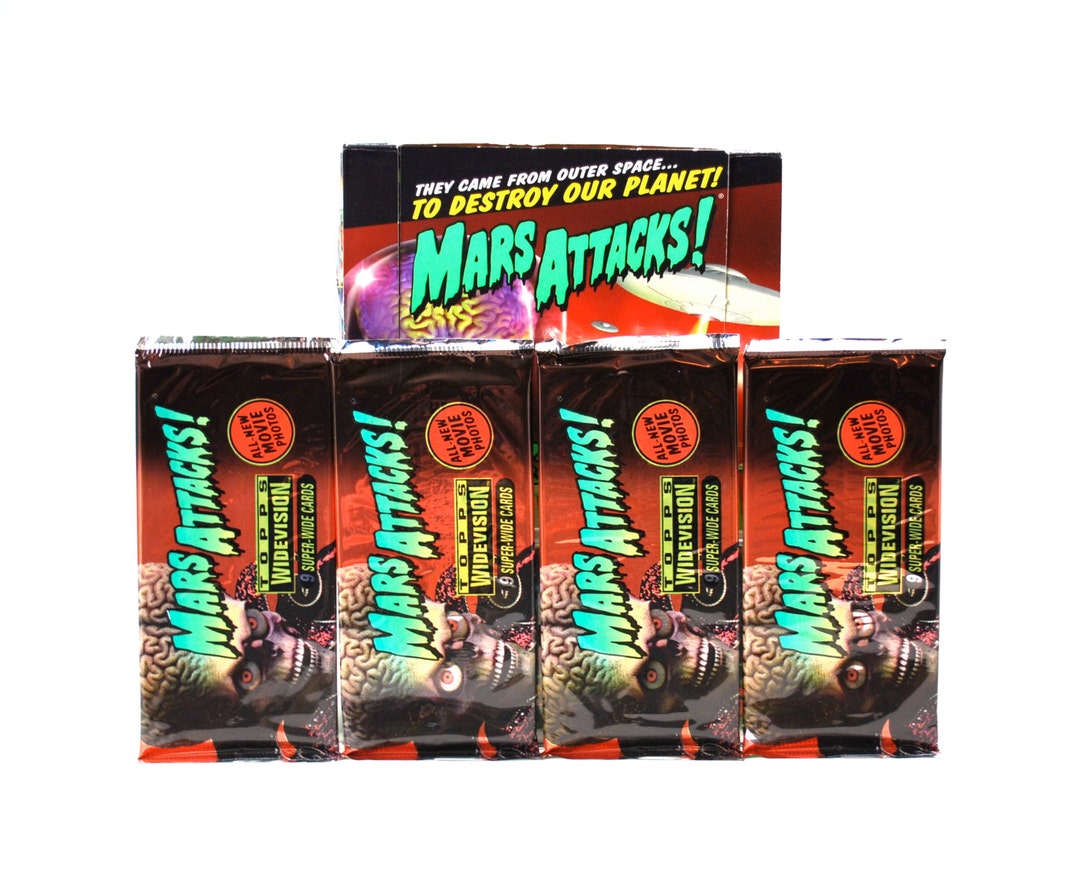 4 Packs Mars Attacks Trading Cards by Topps Aliens AK AK! - Etsy