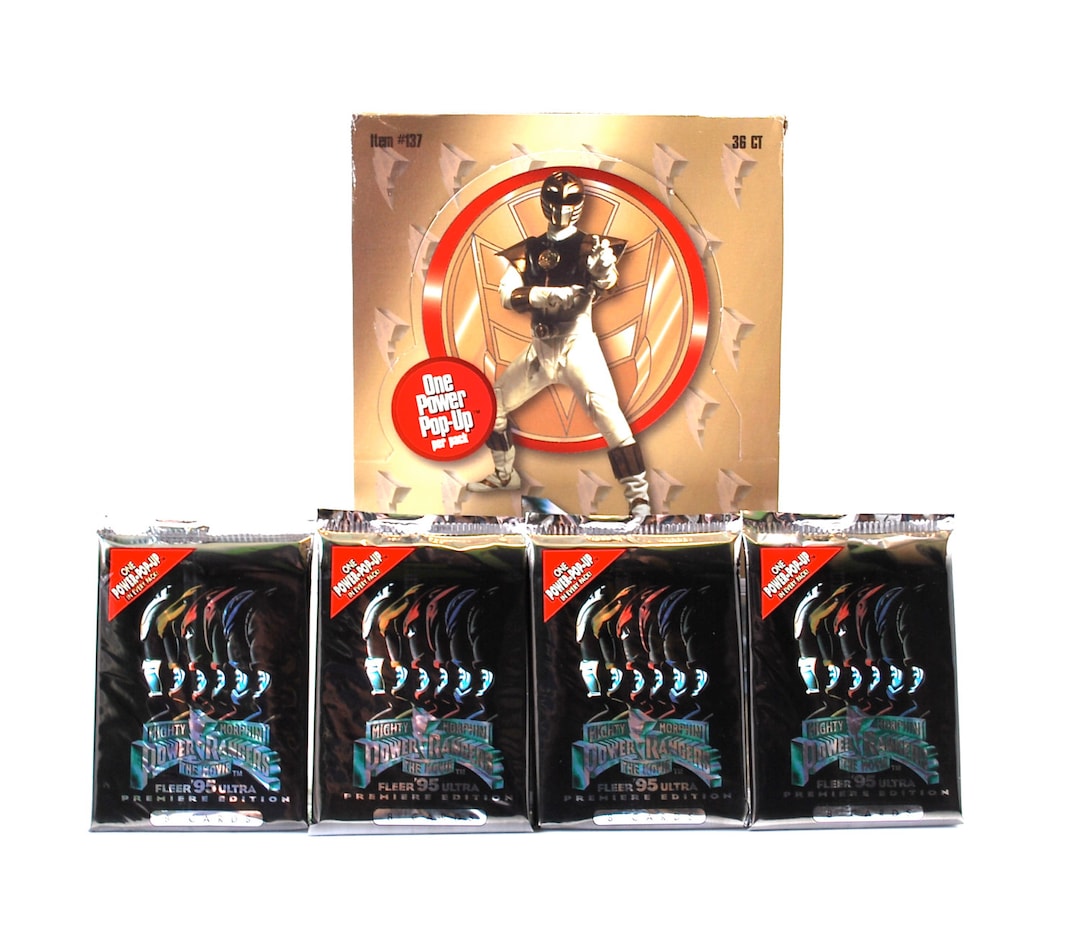 4 Packs Mighty Morphin Power Rangers the Movie Trading Cards by Fleer ...