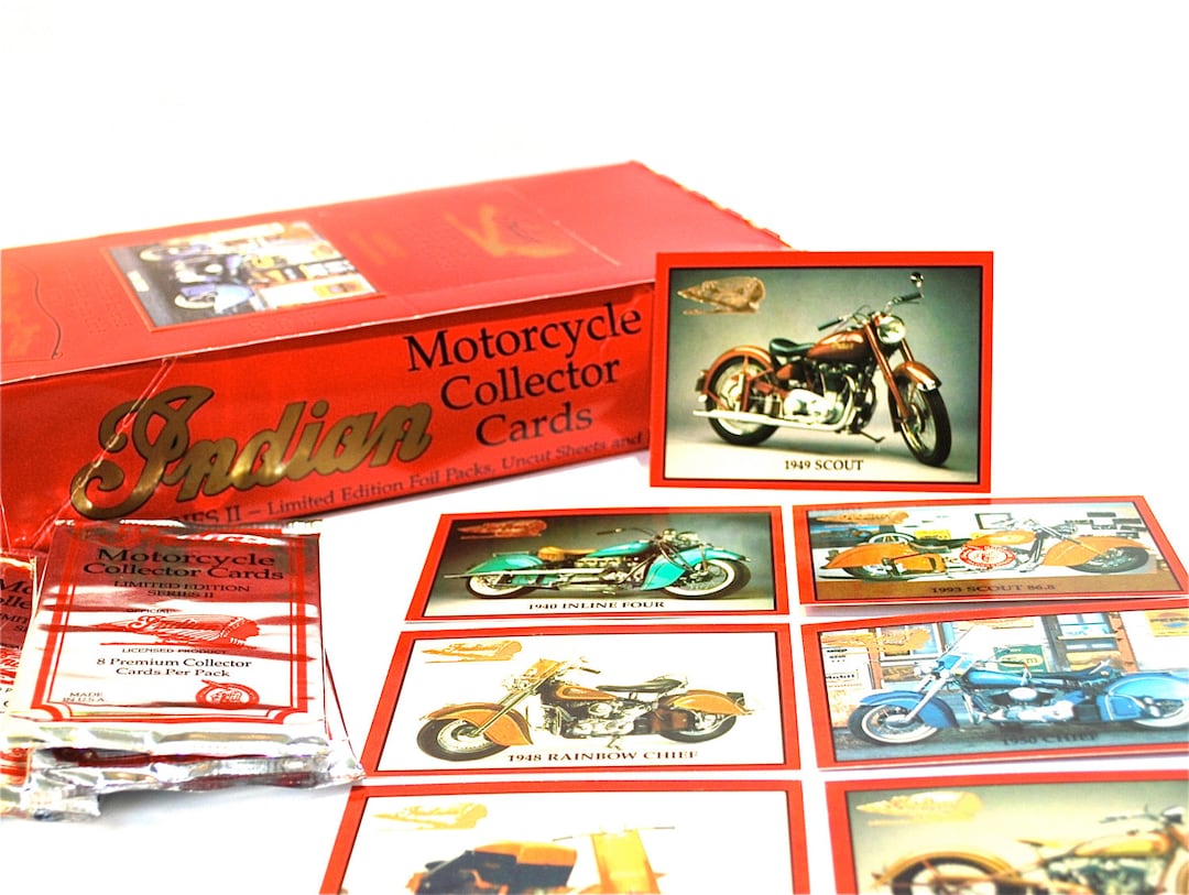 4 Packs Indian Motorcycle Collector Cards 1993 Series 2 - Etsy
