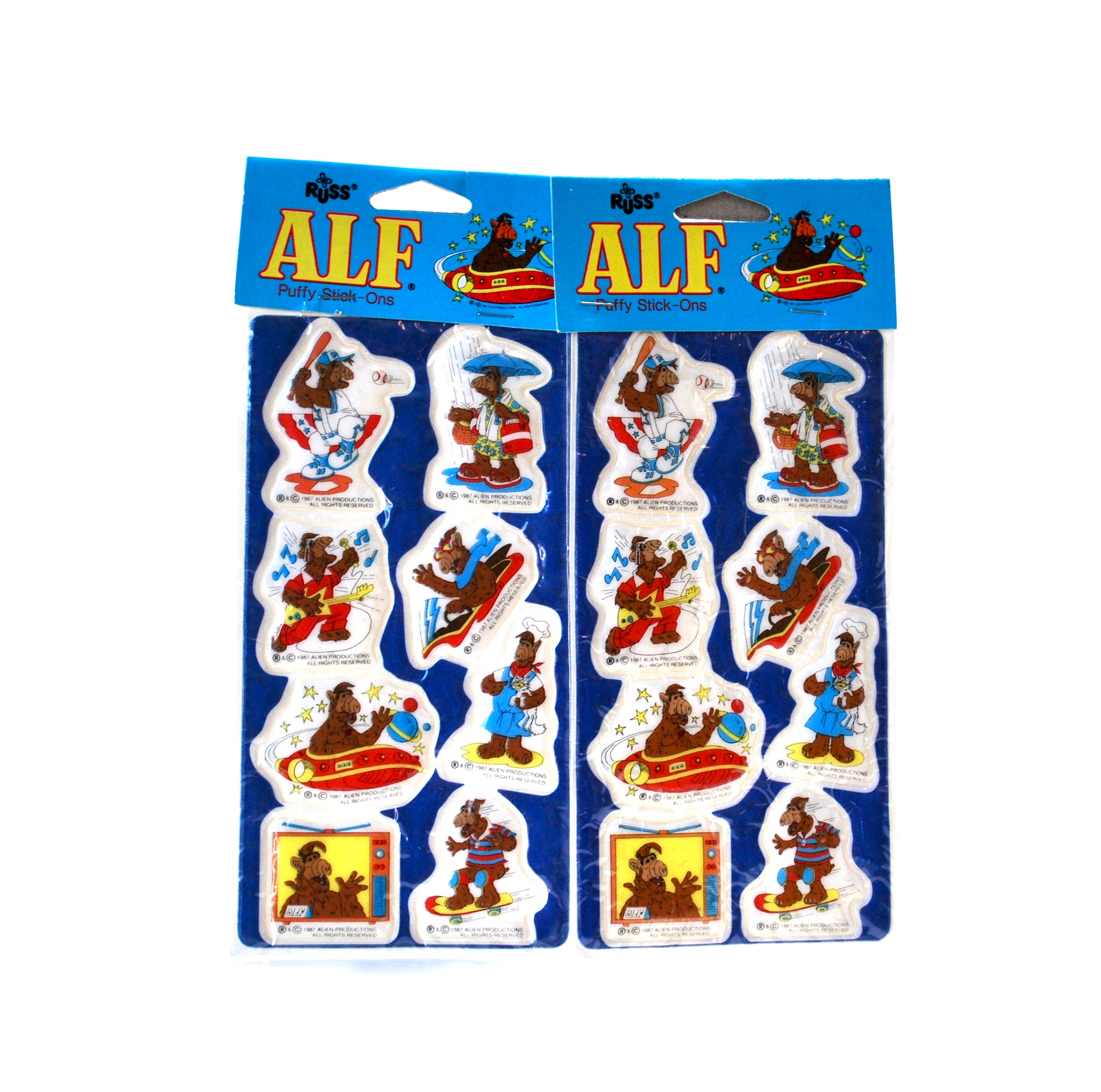Alf Puffy Stickers by Russ Old Stock 1987 Melmac Alien | Etsy