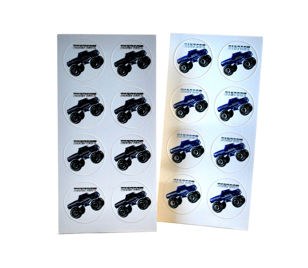 Bigfoot Monster Truck Pog Sheet 8 Pog Milk Caps Unpunched Monster Jam ...