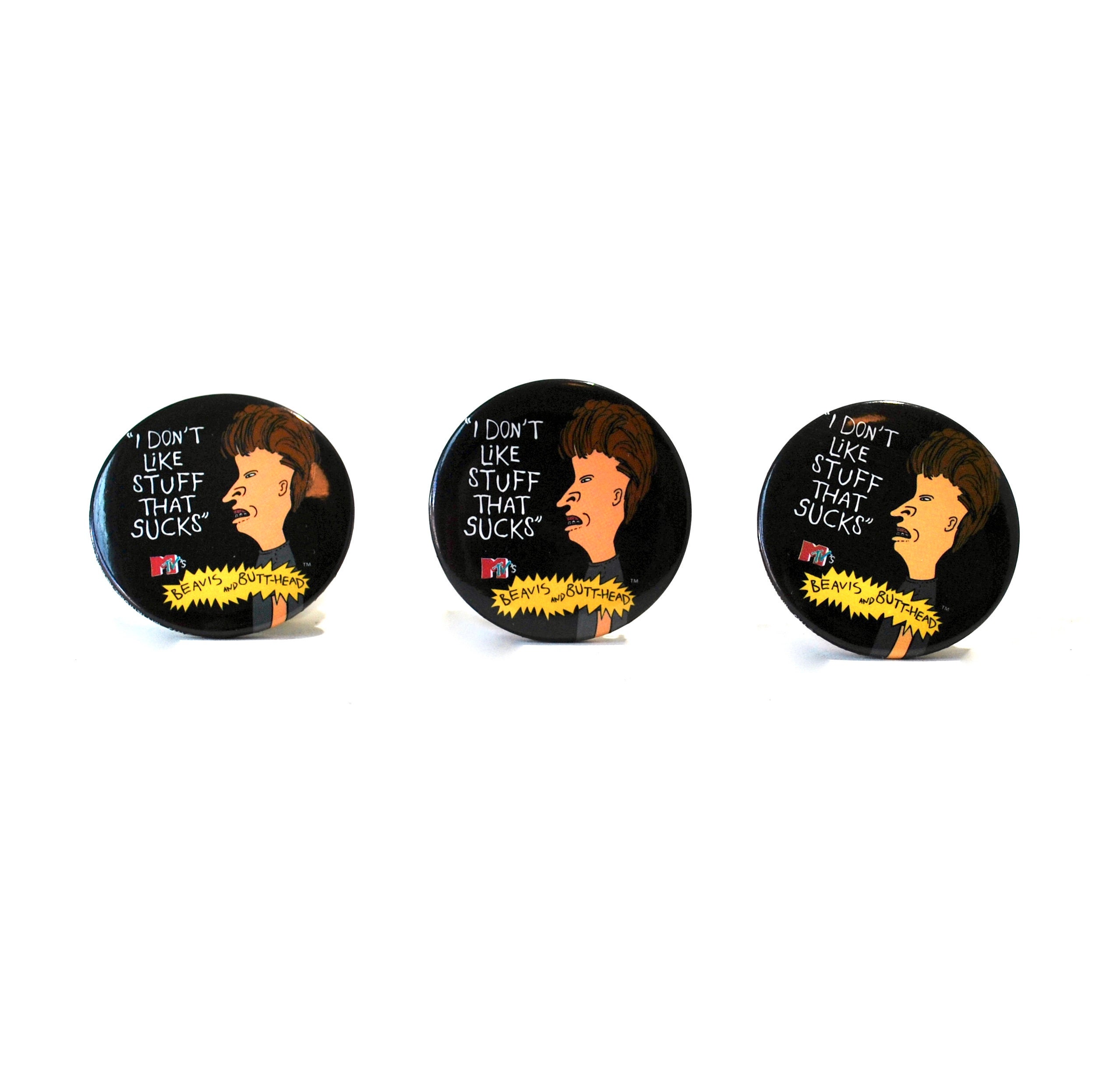 4 Beavis & Butthead Pin Back Buttons MTV i Don't | Etsy