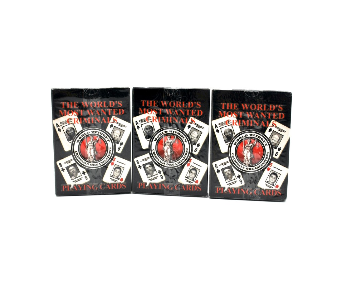 World's Most Wanted Criminals Playing Card Deck Sealed Old Stock True ...