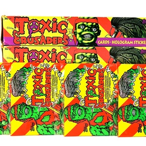 4 Packs Toxic Crusader Cards & Holograms by Topps Troma - Etsy