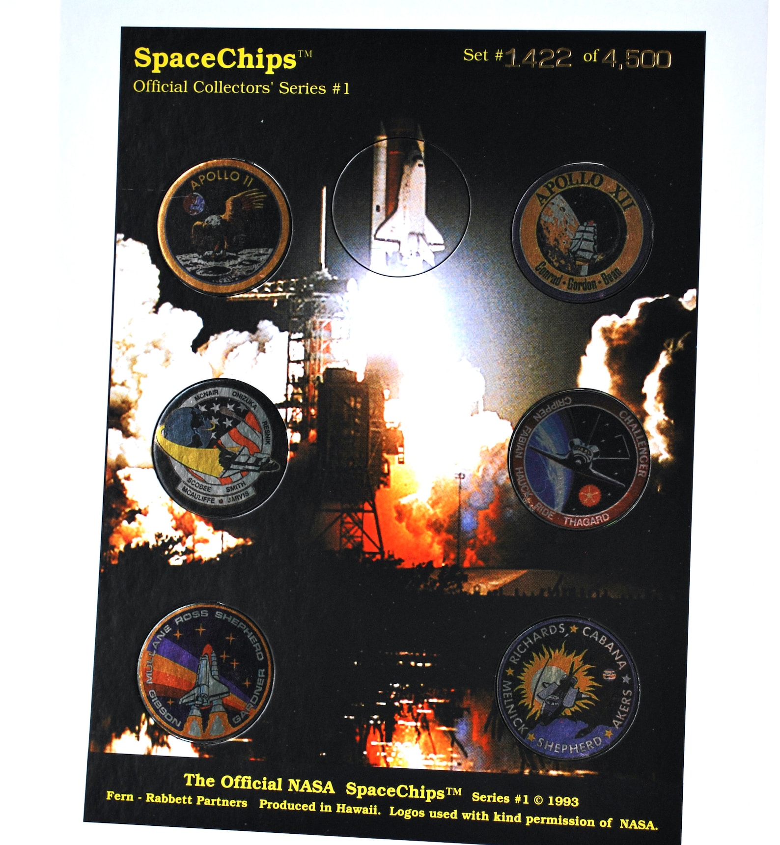 NASA Pog Space Chips Series 1 Set 1993 Challenger Space - Etsy