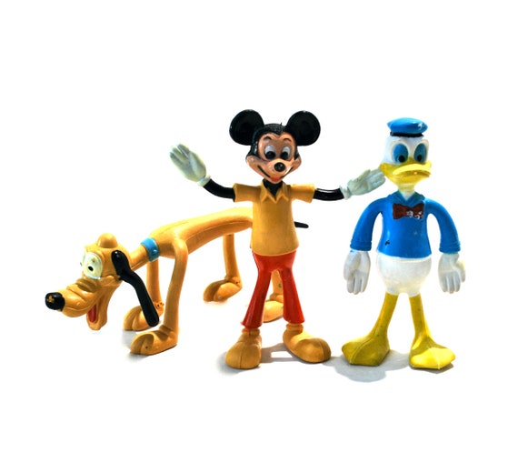 Disney Bendy Collection by Durham Mickey Mouse Donald Duck & - Etsy