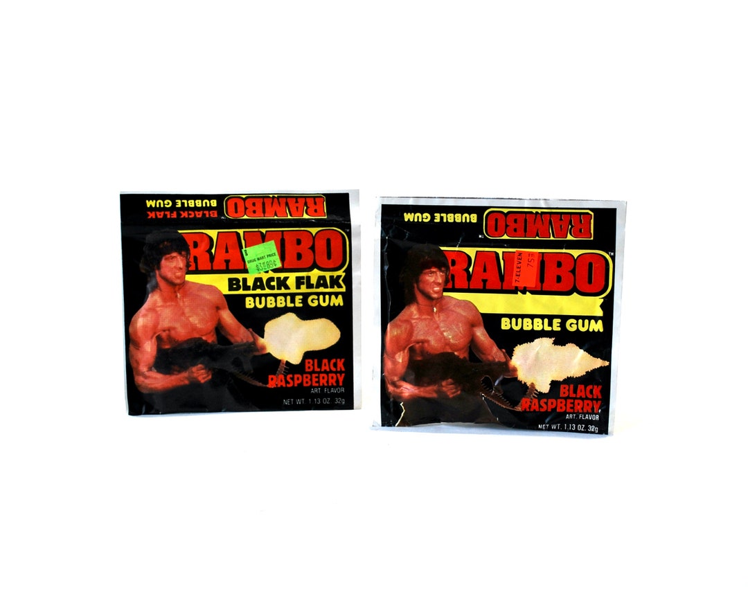 Rambo Black Flak Bubble Gum Pouches Black Raspberry Both Variations - Etsy