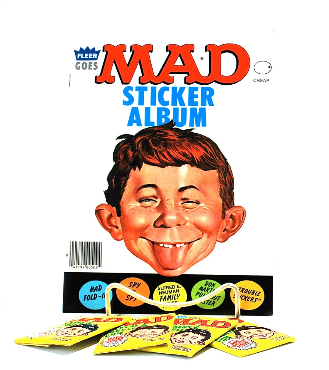 MAD Sticker Album & 4 Sticker Packs 1982 Fleer - Etsy