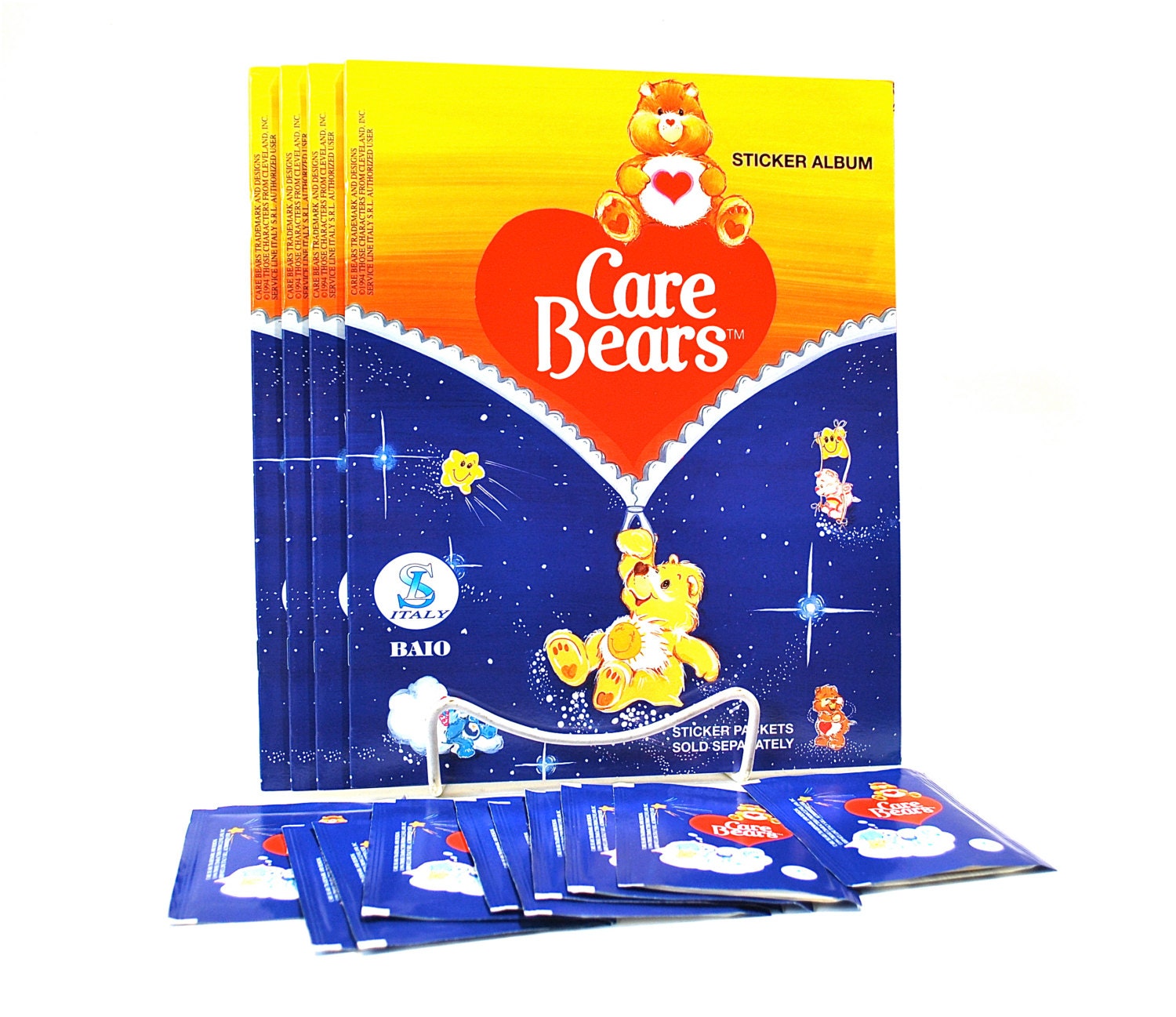 Care Bear Sticker Album & 10 Sticker Packs Made by Baio - Etsy