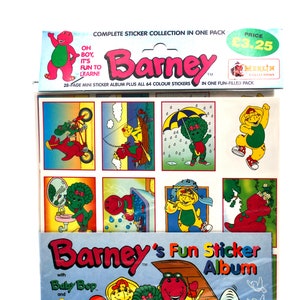 Barney's Fun Sticker Album Includes 64 Stickers & Mini Sticker Album ...