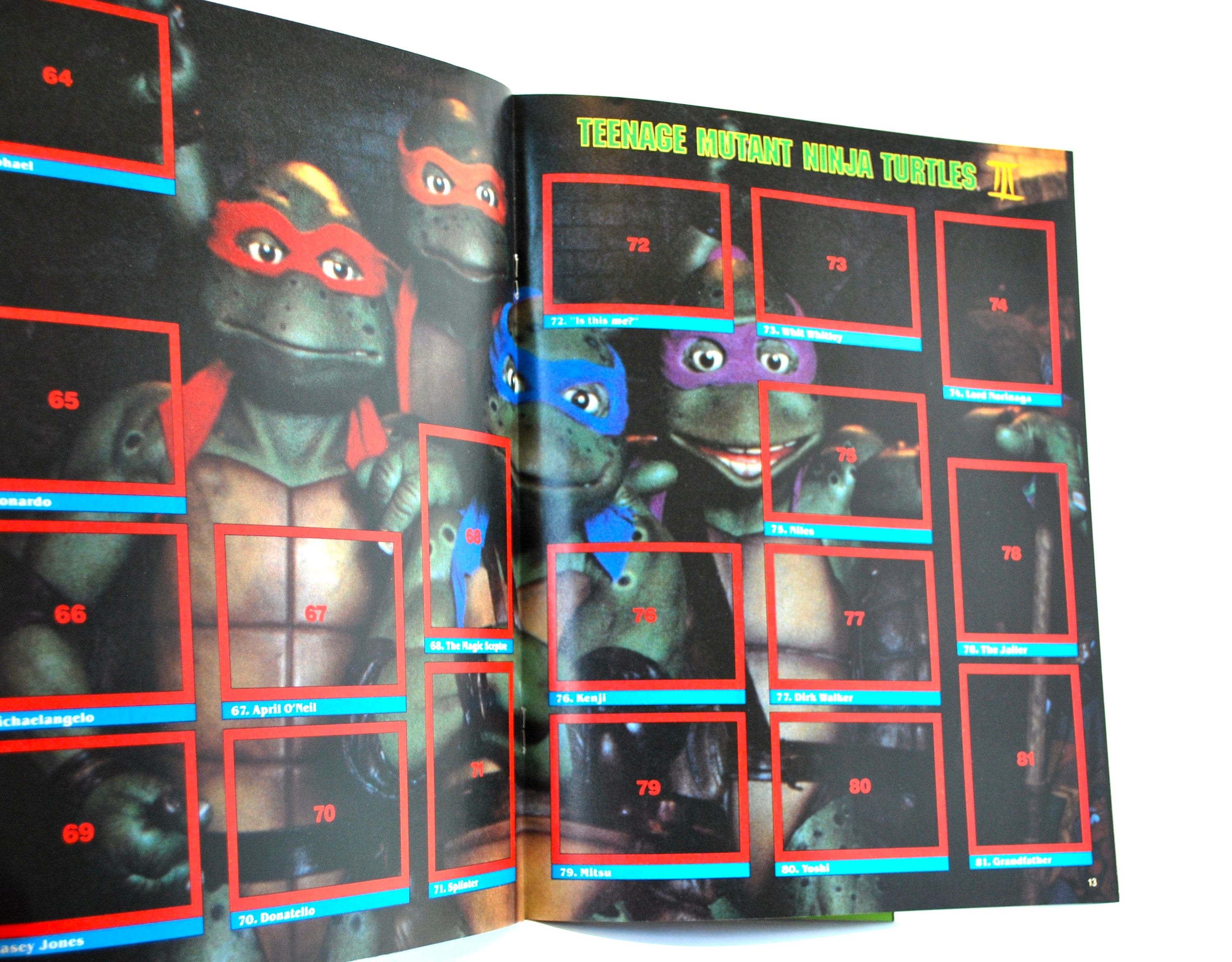 TMNT Sticker Album Turltes Back in Time 3rd Movie Unused by | Etsy