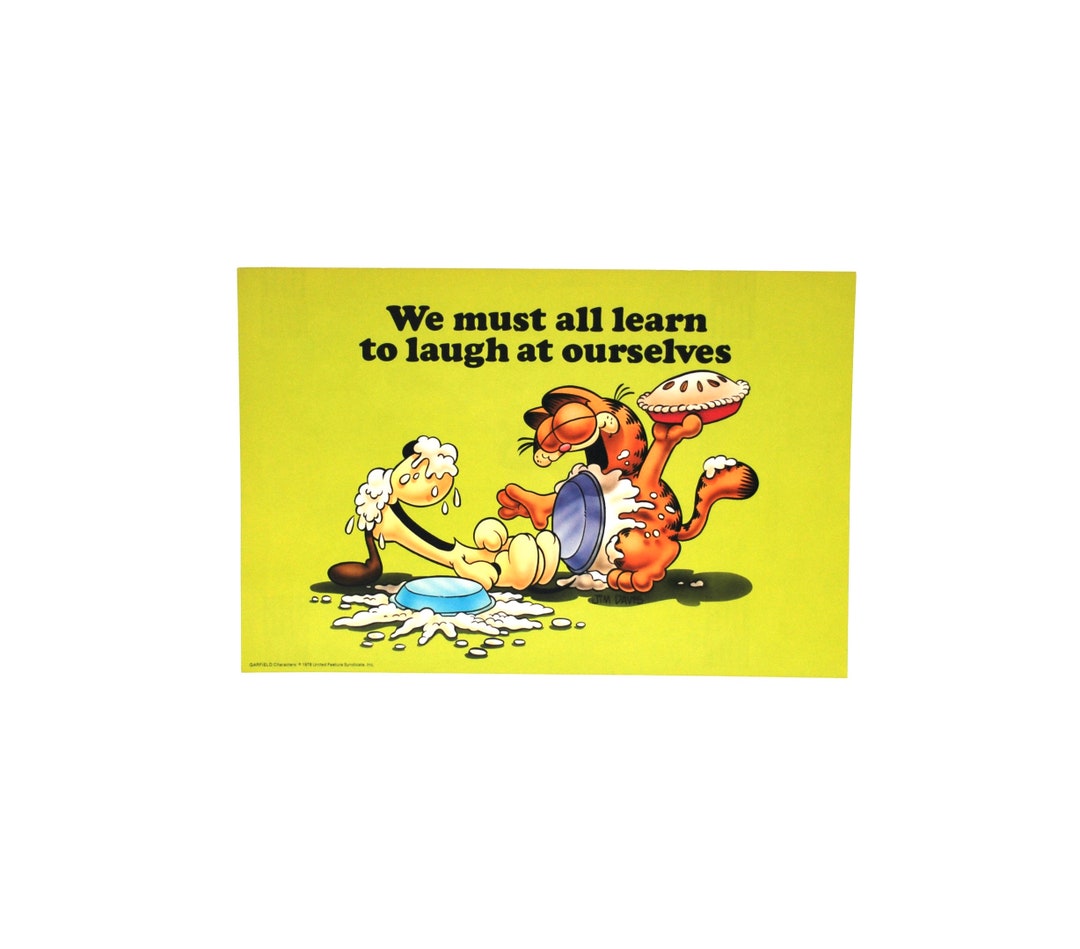 Garfield Poster Learn to Laugh at Ourselves Old Stock Measures 13.5 X 9 ...