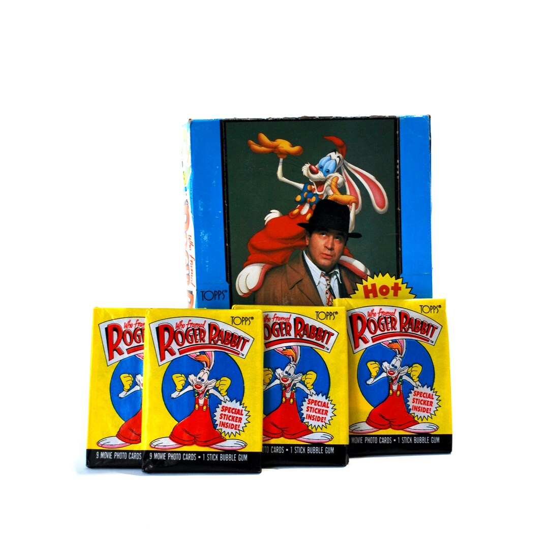 4 Packs Who Framed Roger Rabbit Cards & Stickers Topps 1987 - Etsy