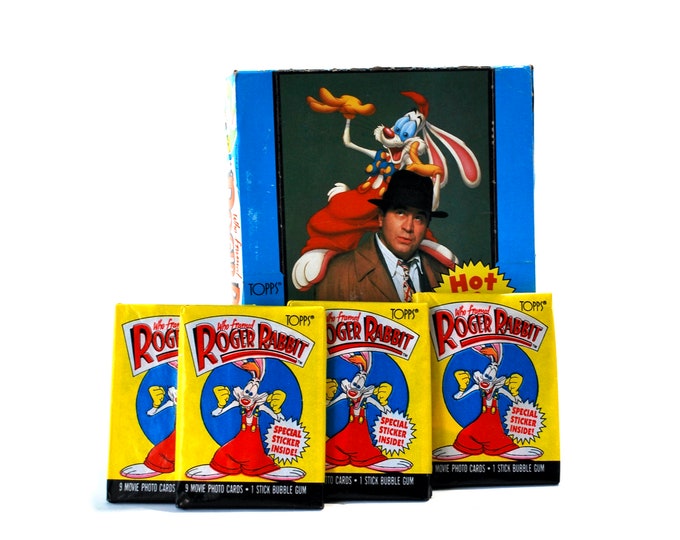 4 Packs Who Framed Roger Rabbit Cards & Stickers Topps 1987 - Etsy
