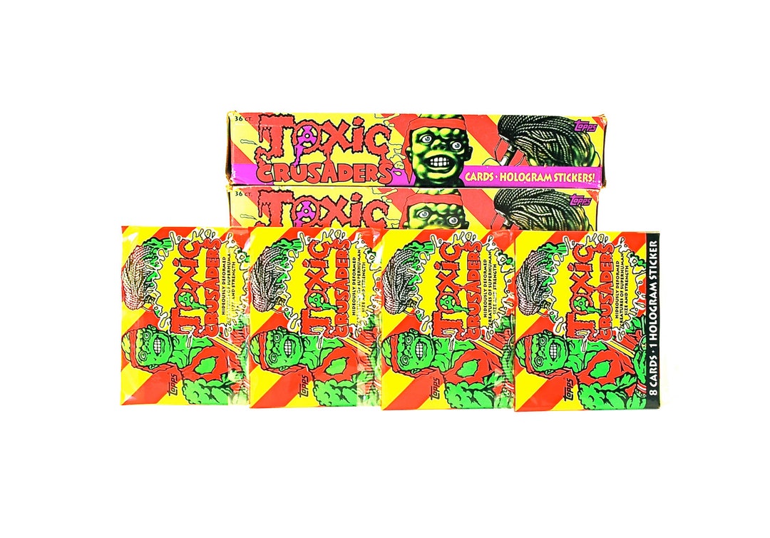 4 Packs Toxic Crusader Cards & Holograms by Topps Troma - Etsy