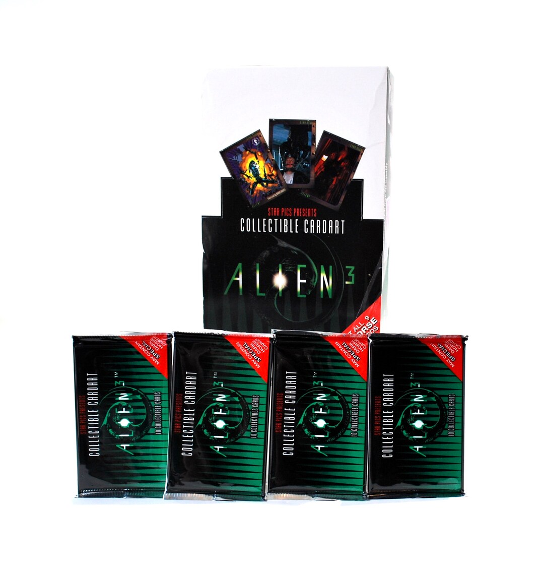 4 Packs Alien 3 Trading Cards by Star Pics 1992 Dark Horse Comics ...