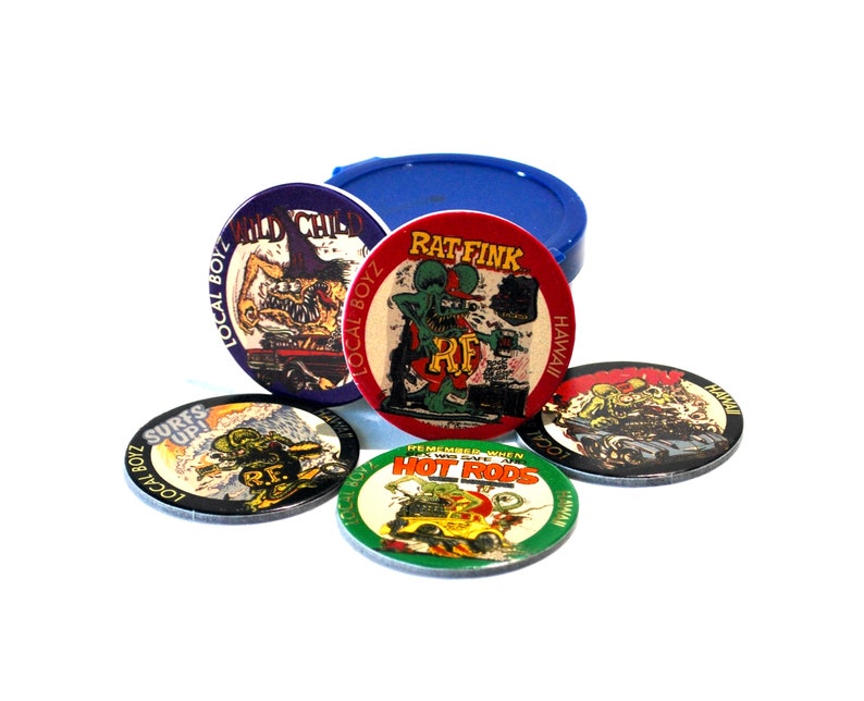 Rat Fink Pog Collection With Container Hawaii Local Boyz - Etsy