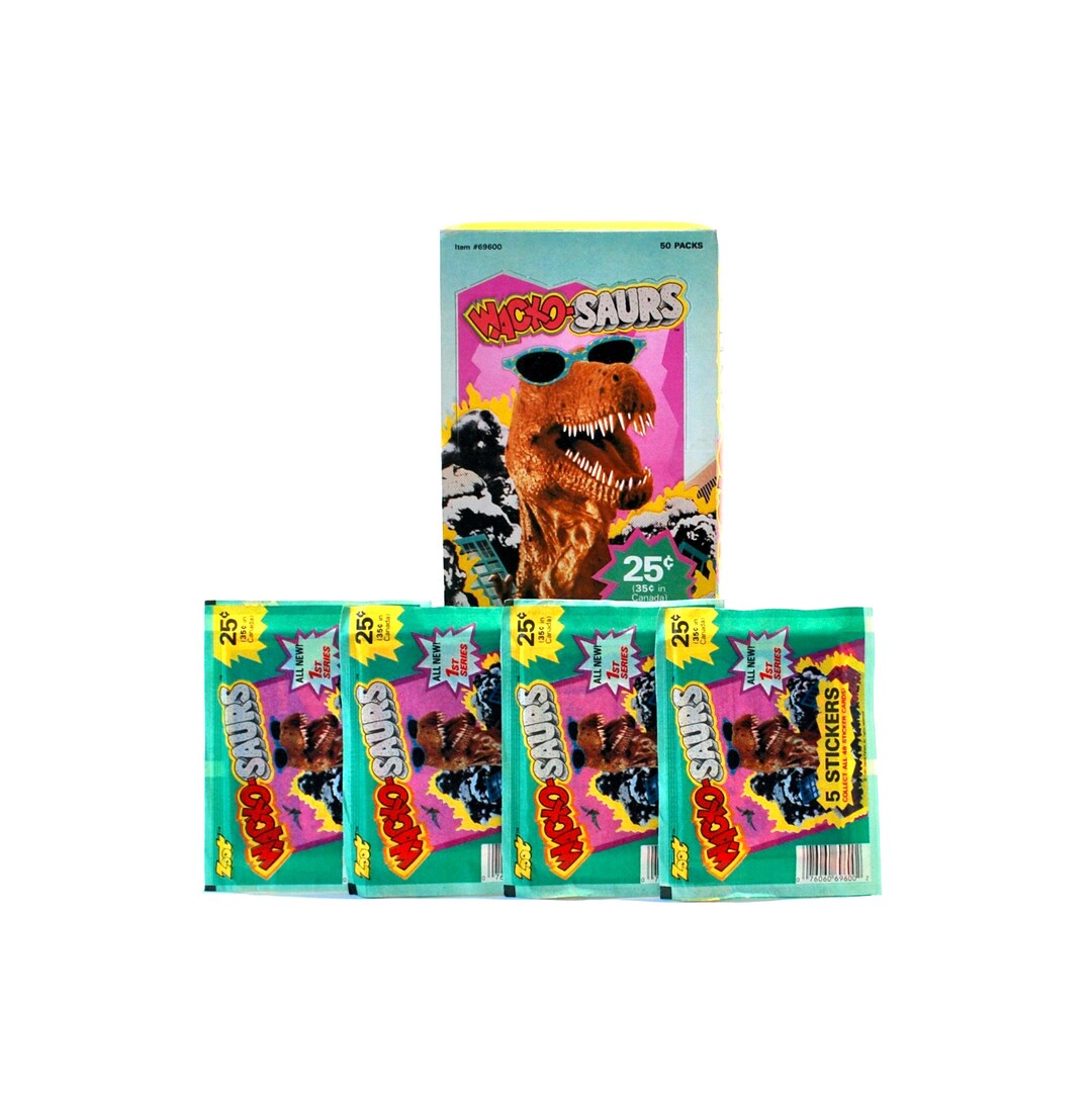 5 Packs Wacko-saurs Stickers Wacky Dinosaur Stickers Zoot 1987 - Etsy