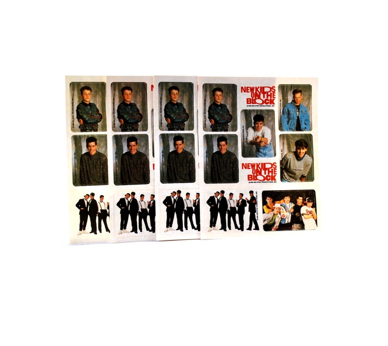 10 New Kids on The Block Sticker Sheets 1989 Boy Band NKOTB | Etsy