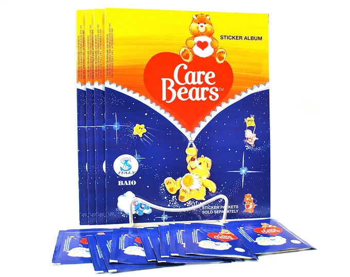 Care Bear Sticker Album & 10 Sticker Packs Made by Baio - Etsy