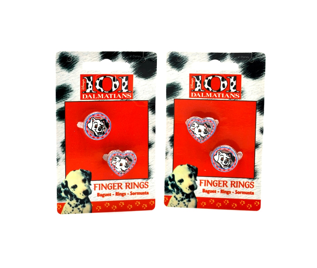 Disney's 101 Dalmatians Plastic Finger Rings Old Stock 2 Packs - Etsy