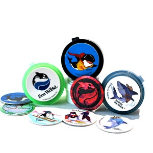 2 Sea World Pog Containers With Pogs & Slammers Shamu - Etsy