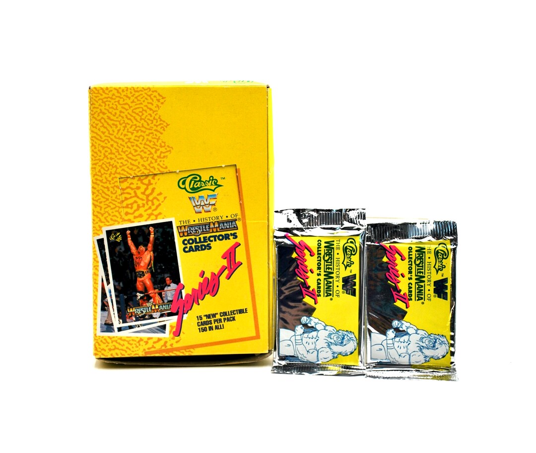 2 Packs WWF Wrestlemania Card Packs Classic 1990 Hulk Hogan Ultimate ...